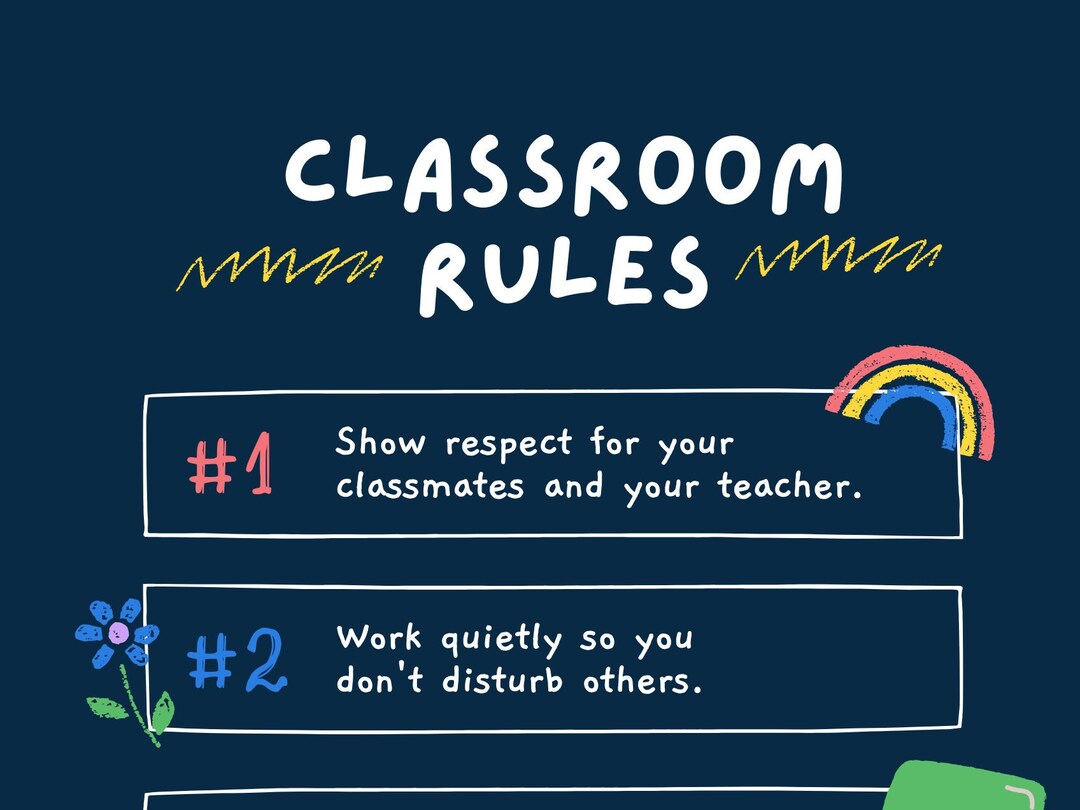 Classroom Rules Poster – Inspire Respect and Positivity! - Etsy