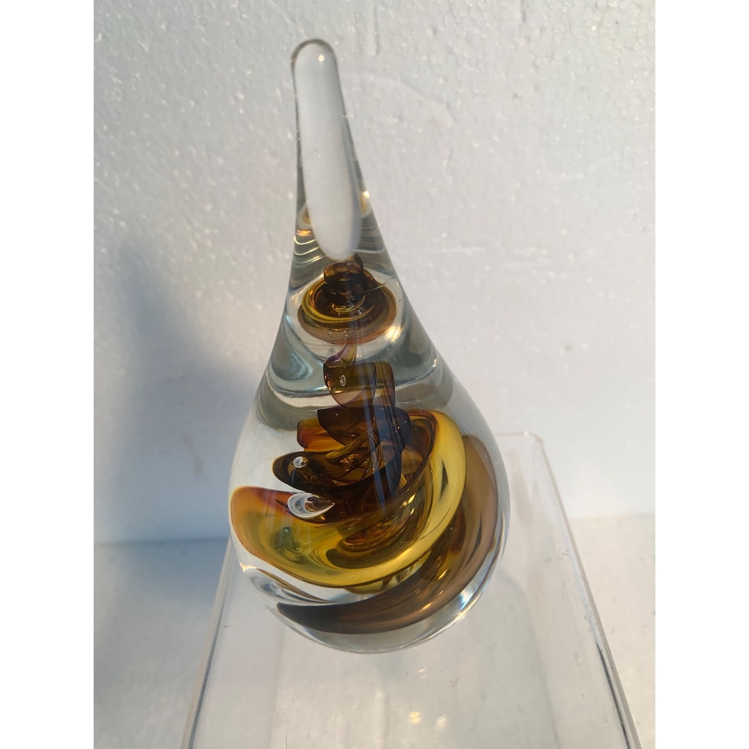 Vintage Swirl Glass Paperweight Three Colors 5” X 3” - Etsy