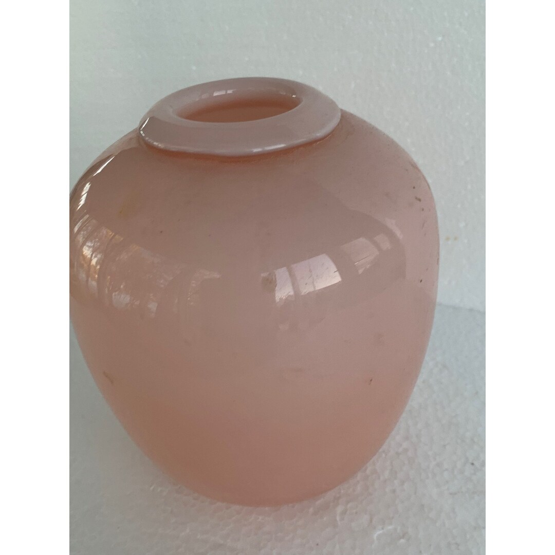 L Laso Art Nouveau Design for Mikasa Modern Pink Glass Vase Signed - Etsy