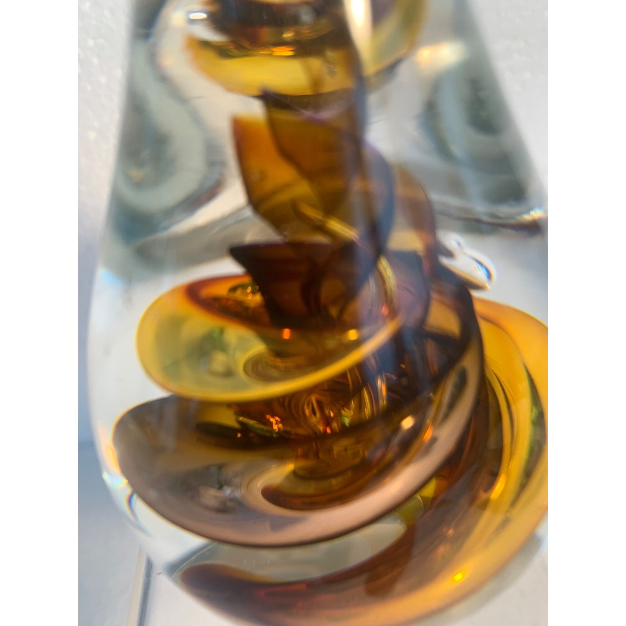 Vintage Swirl Glass Paperweight Three Colors 5” X 3” - Etsy