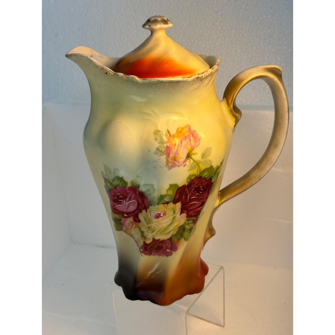 Unique Twisted Vtg E & M Made in Germany Coffee Pot 9 1/2" X 7 1/2" - Etsy