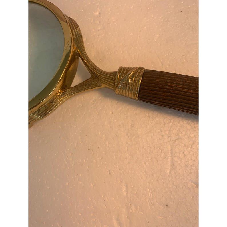Vtg Large Brass Magnifying Glass 14 X 5 round - Etsy