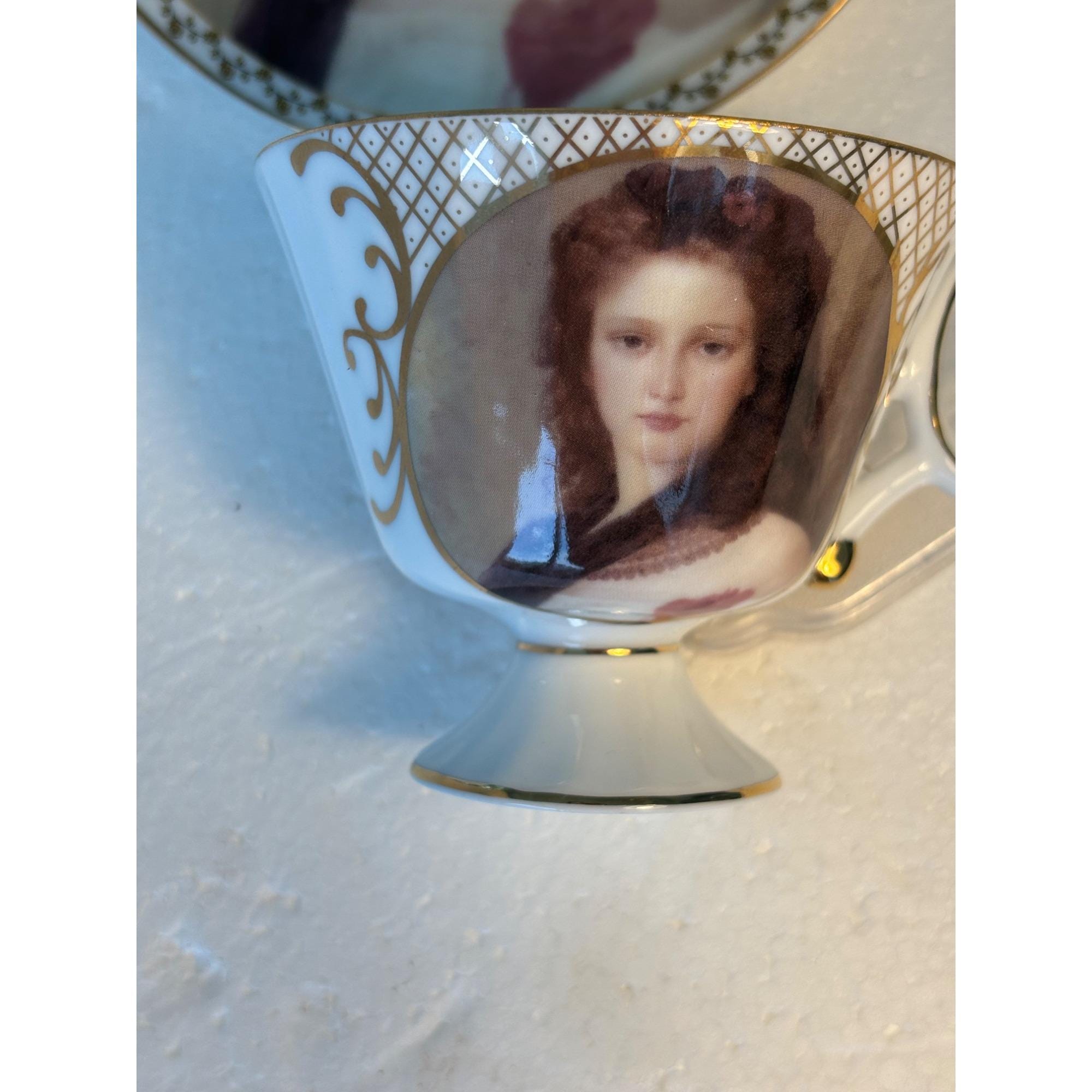 Porcelain Treasures Portrait Cup Hand Painted by Betty Platner - Etsy