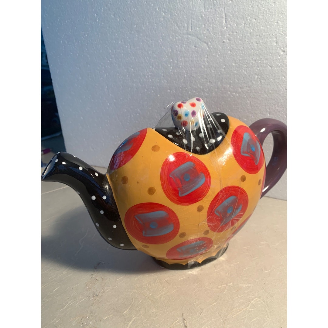 MCM Teapot Heart Shaped Alexis Ink 7" X 10" Excellent Condition - Etsy