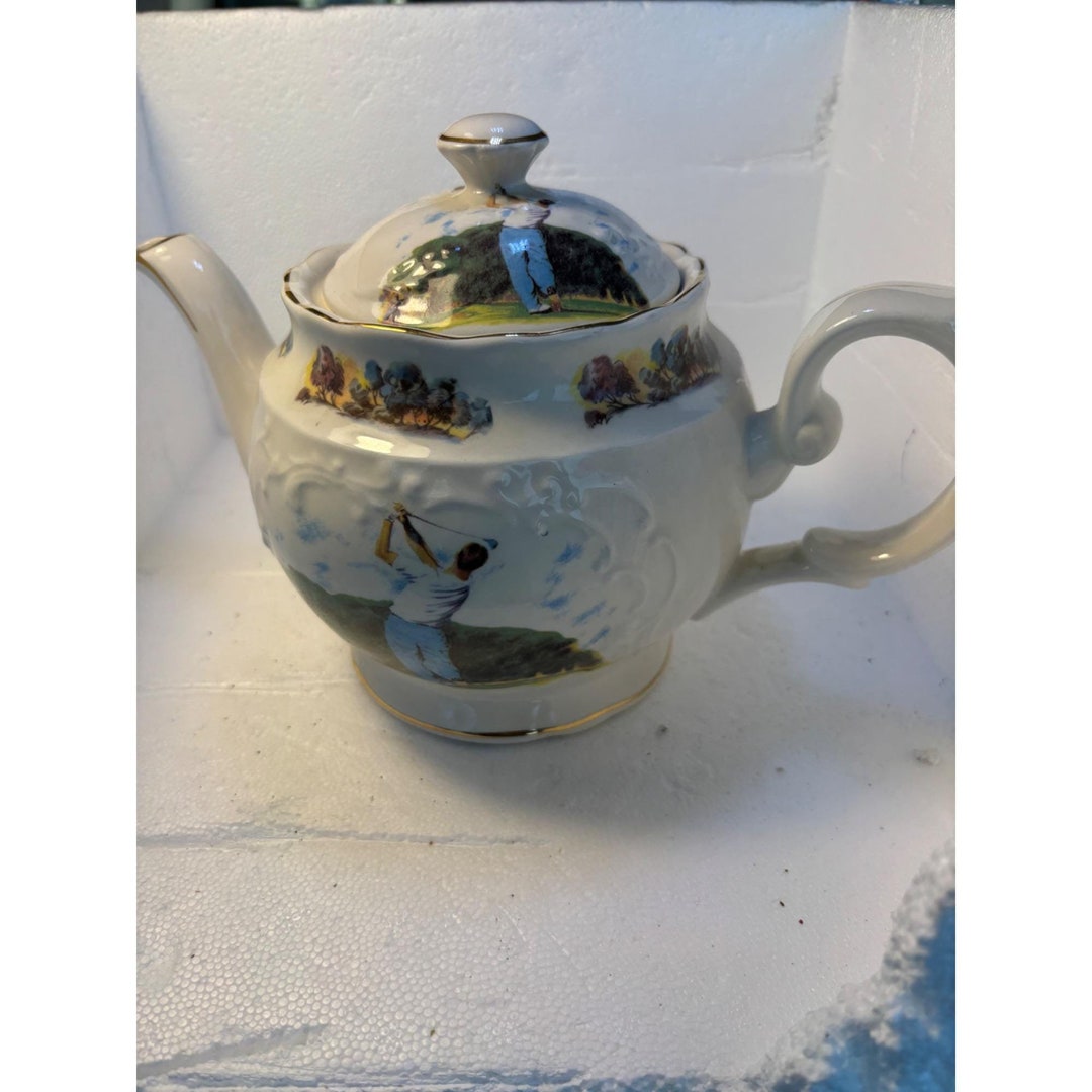Crown Dorset Golf Player Teapot Staffordshire 7” X 11” - Etsy