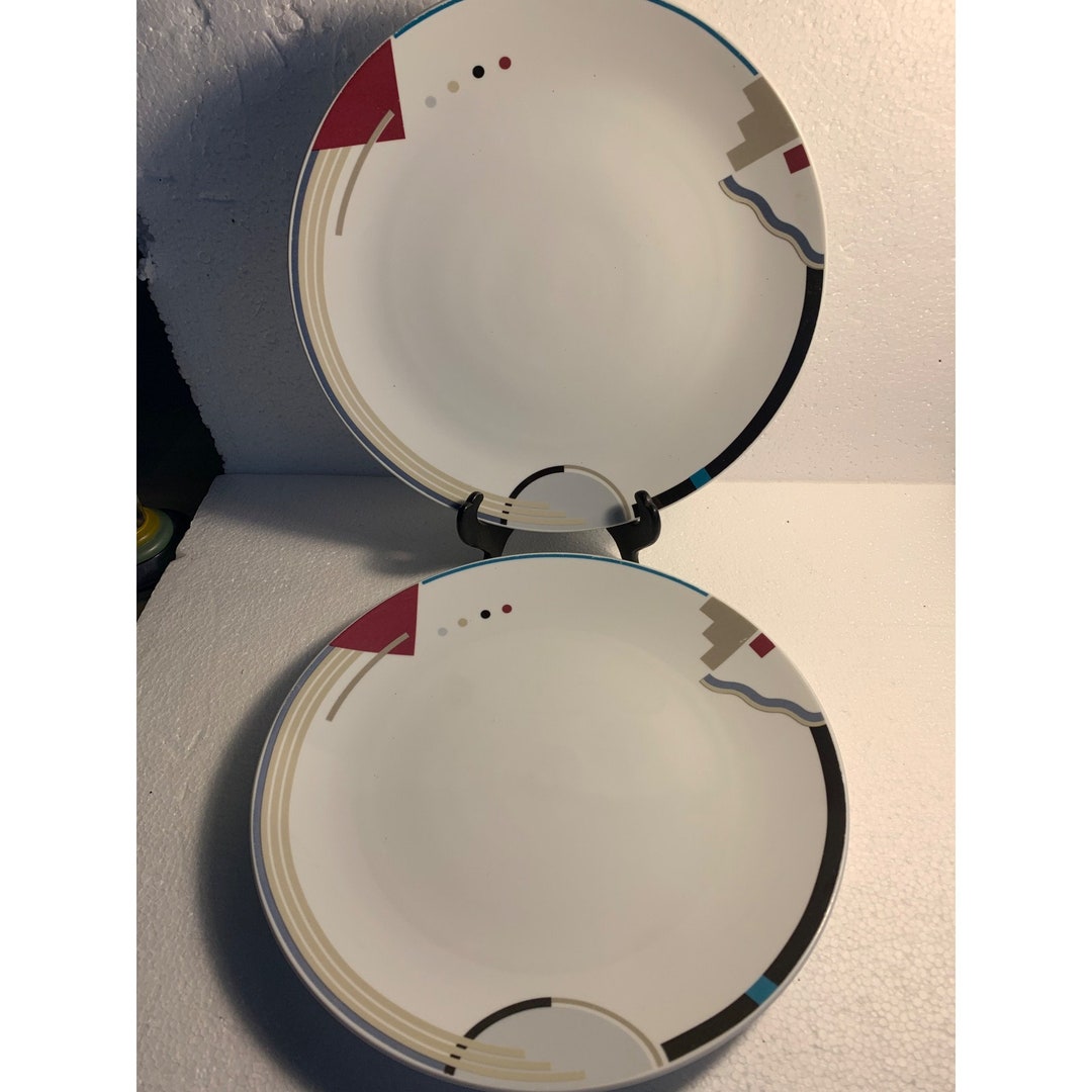 Vtg 2 Art Deco Dinner Plates Studio Nova 2 - Etsy