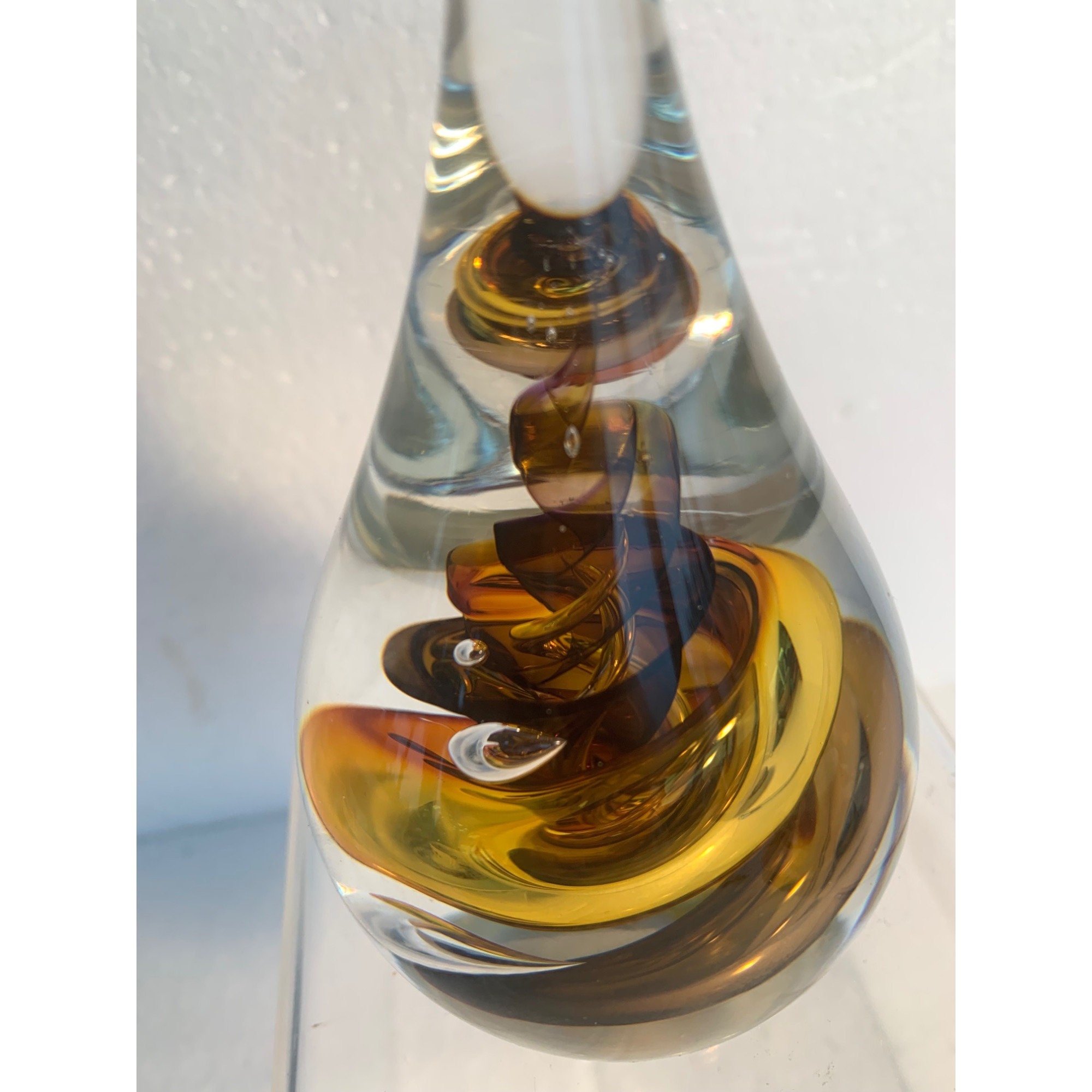 Vintage Swirl Glass Paperweight Three Colors 5” X 3” - Etsy