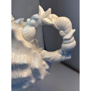 Blue Sky Conch Tea Pot White 10” X 7” Ceramic Ocean Beach - Etsy