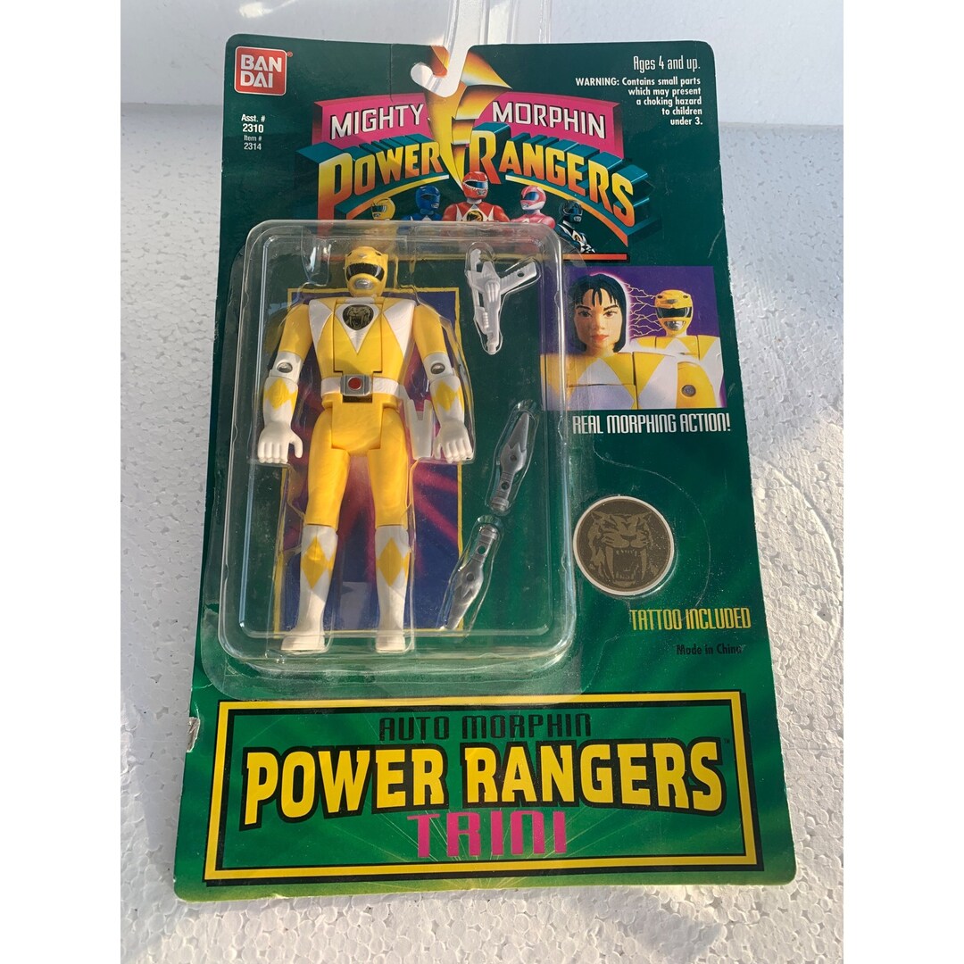 Bandai Yellow Mighty Morphing Power Ranger 1994 Sealed - Etsy