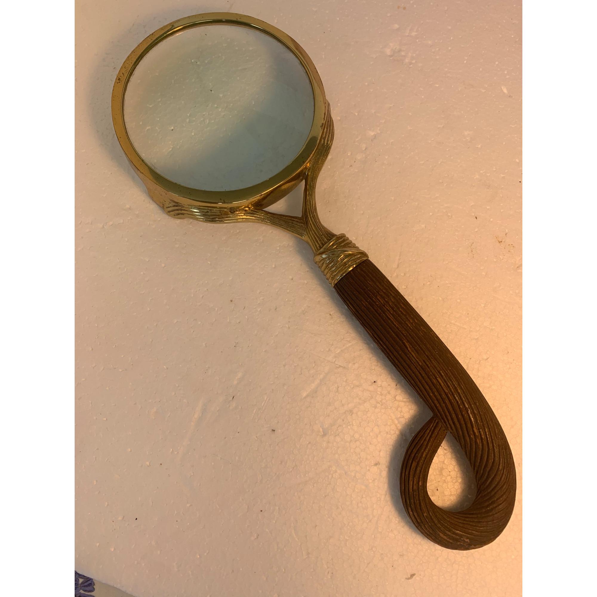 Vtg Large Brass Magnifying Glass 14 X 5 round - Etsy