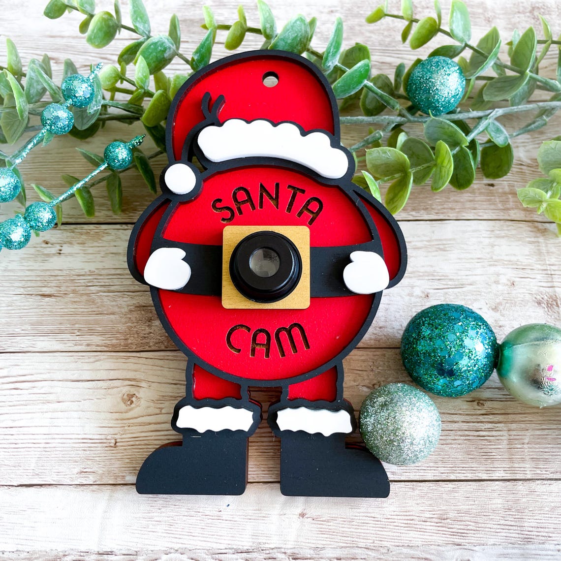 Santa Cam Svg, 2025 Christmas Ornaments Svg, Christmas Laser File ...