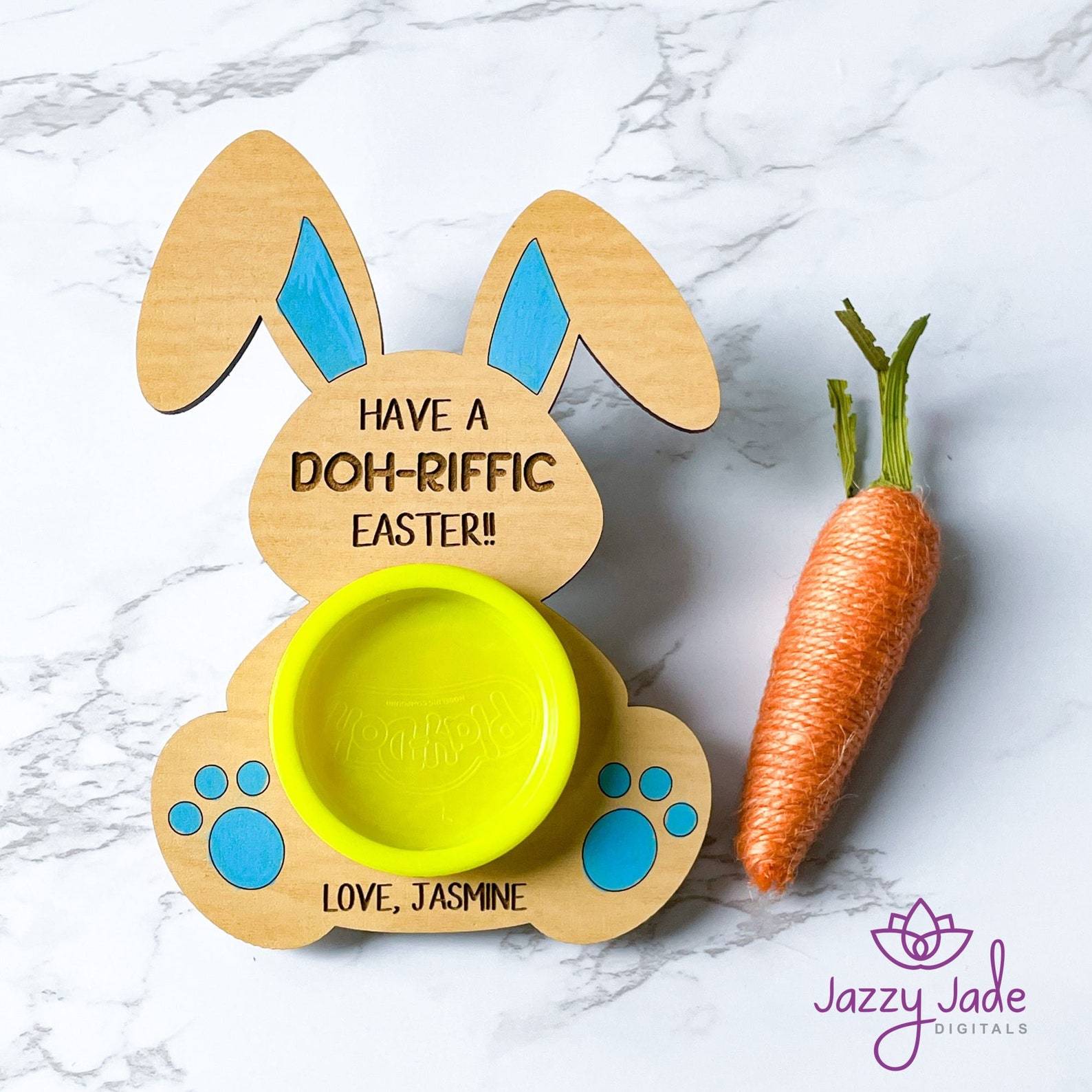 Easter Bunny Svg for Laser Easter Play Doh Holder Svg Easter - Etsy