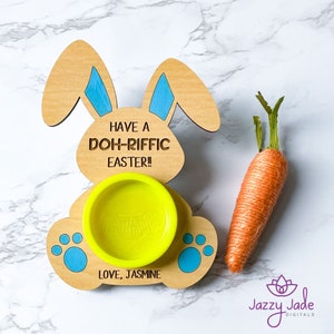 Easter Bunny Svg for Laser, Easter Play Doh Holder Svg, Easter ...