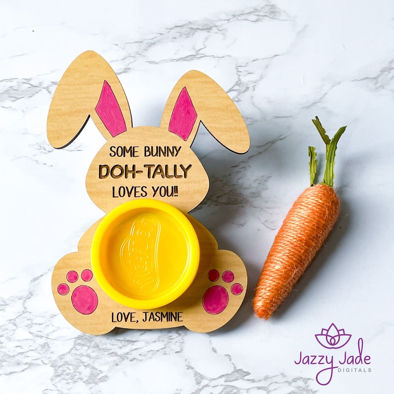 Easter Bunny Svg for Laser Easter Play Doh Holder Svg Easter - Etsy