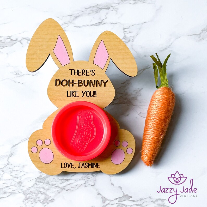 Easter Bunny Svg for Laser Easter Play Doh Holder Svg Easter - Etsy
