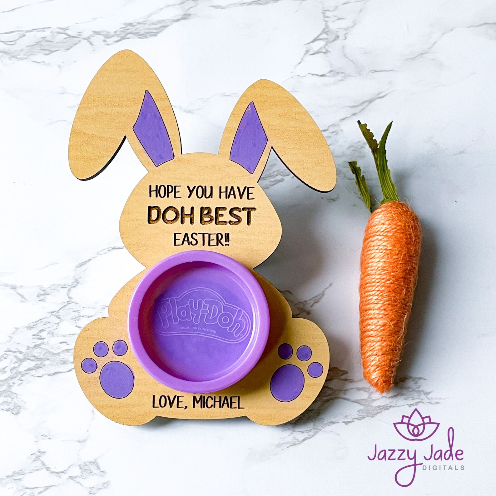 Easter Bunny Svg for Laser Easter Play Doh Holder Svg Easter - Etsy