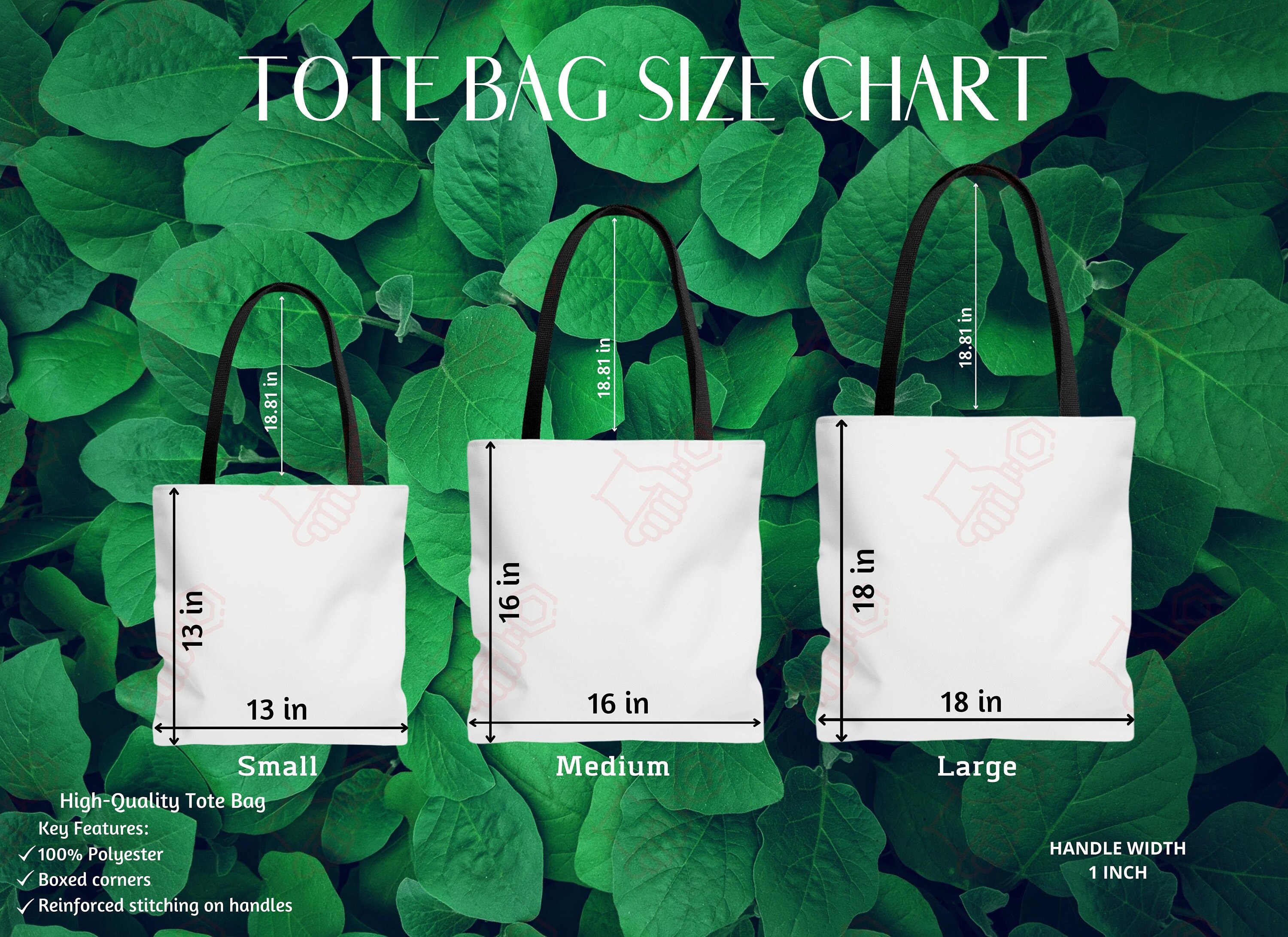 AOP Tote Bag AOP Tote Bag Size Chart AOP Tote Bag Mockup - Etsy Singapore