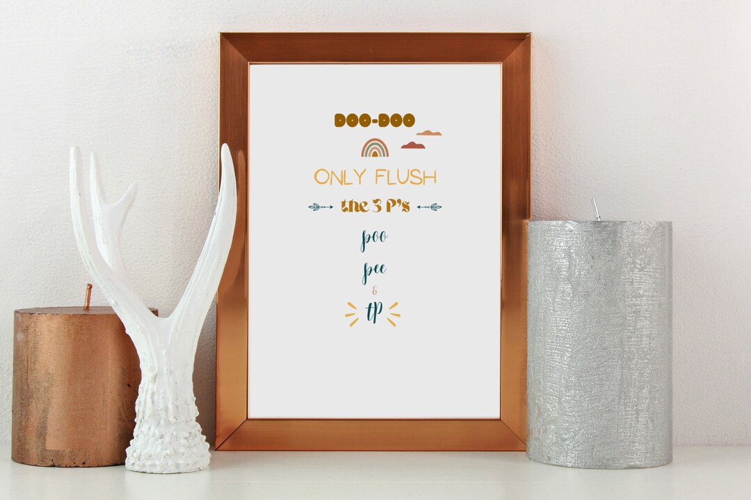 Bathroom Sign, Boho Bathroom Sign, Cute Boho Sign, Boho, Restroom Sign ...