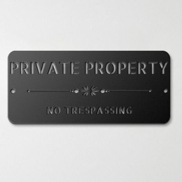 No Trespassing Sign - Etsy