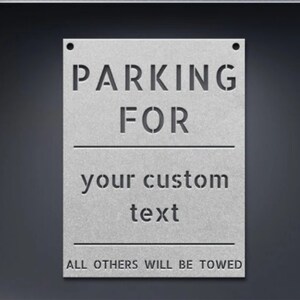 Custom Private Parking Sign, Parking Reserved Sign, Personalized ...