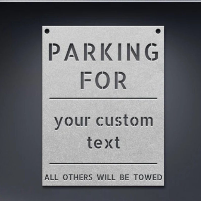 Custom Private Parking Sign Parking Reserved Sign - Etsy