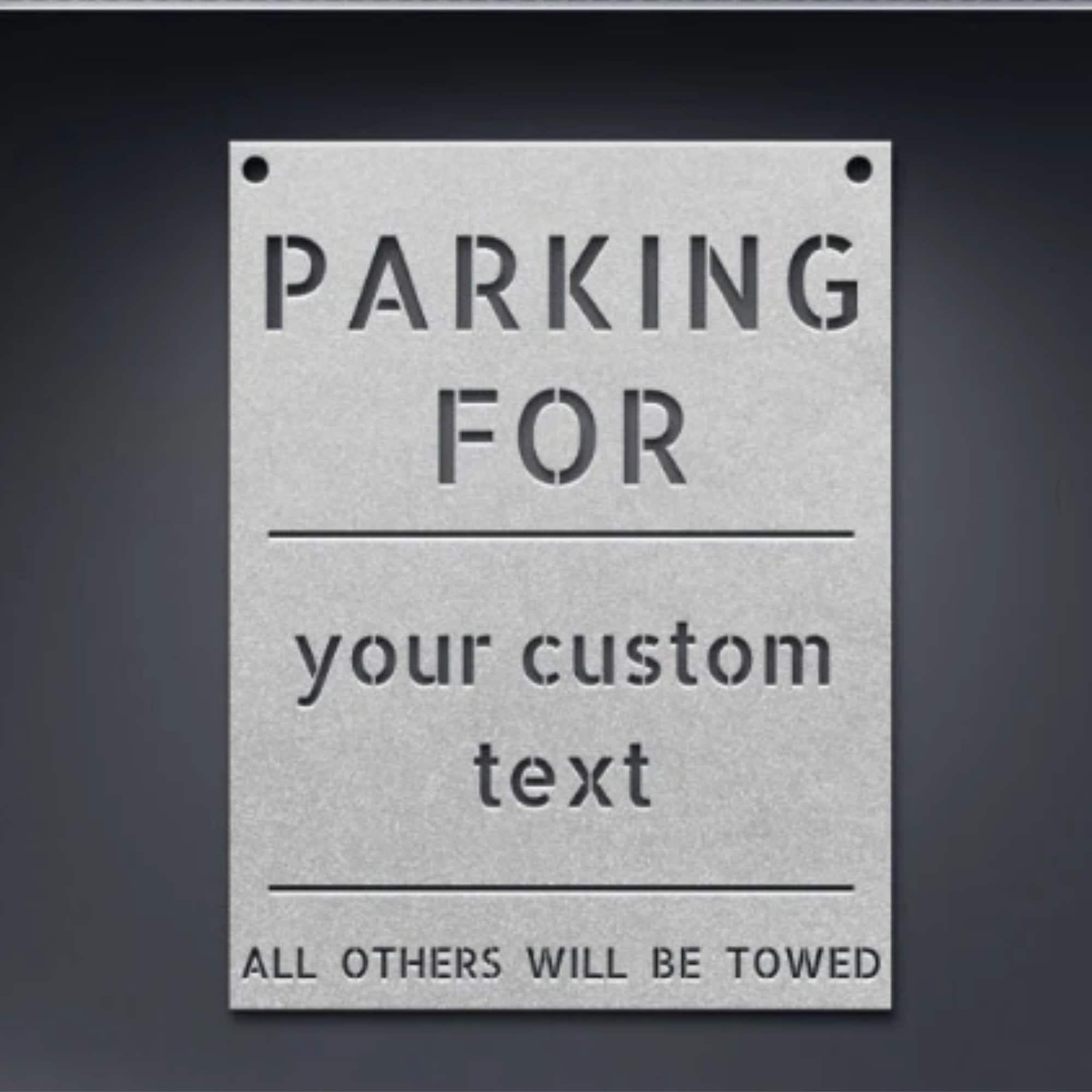 Custom Private Parking Sign Parking Reserved Sign - Etsy