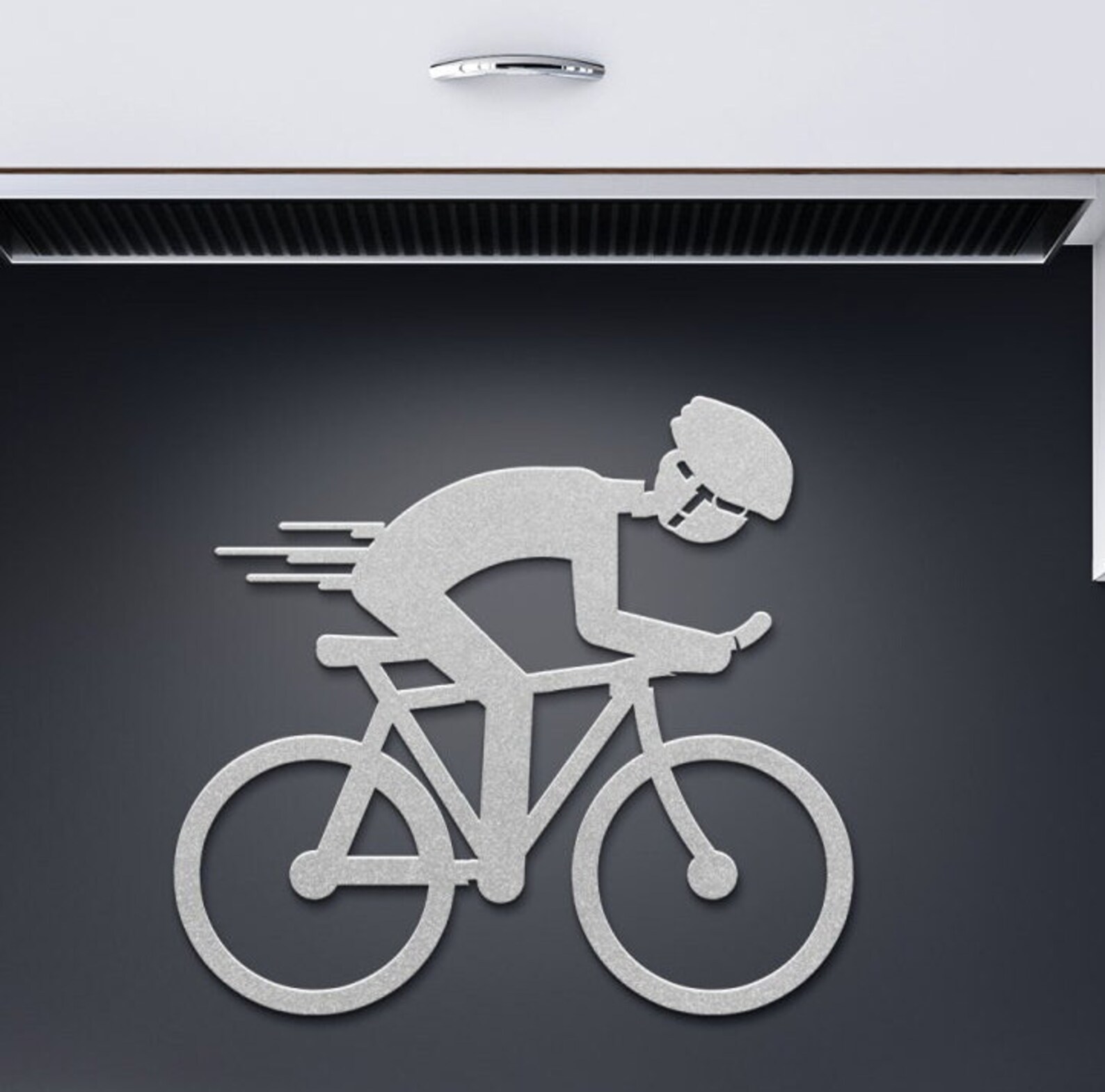Metal Wall Art, Metal Bicycle Wall Art, Cyclist Gift, Bicycle Art ...