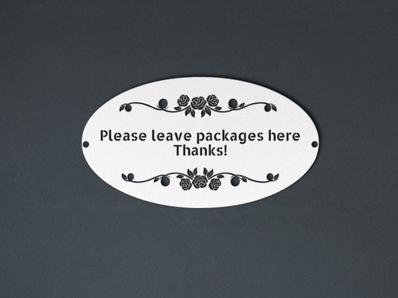 Custom Leave Packages Here Sign Parcel and Delivery Sign - Etsy