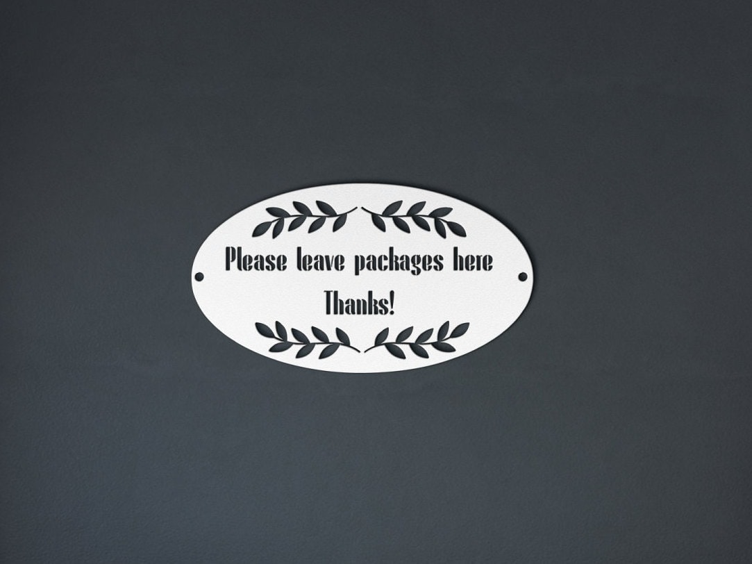 Custom Leave Packages Here Sign Parcel and Delivery Sign - Etsy