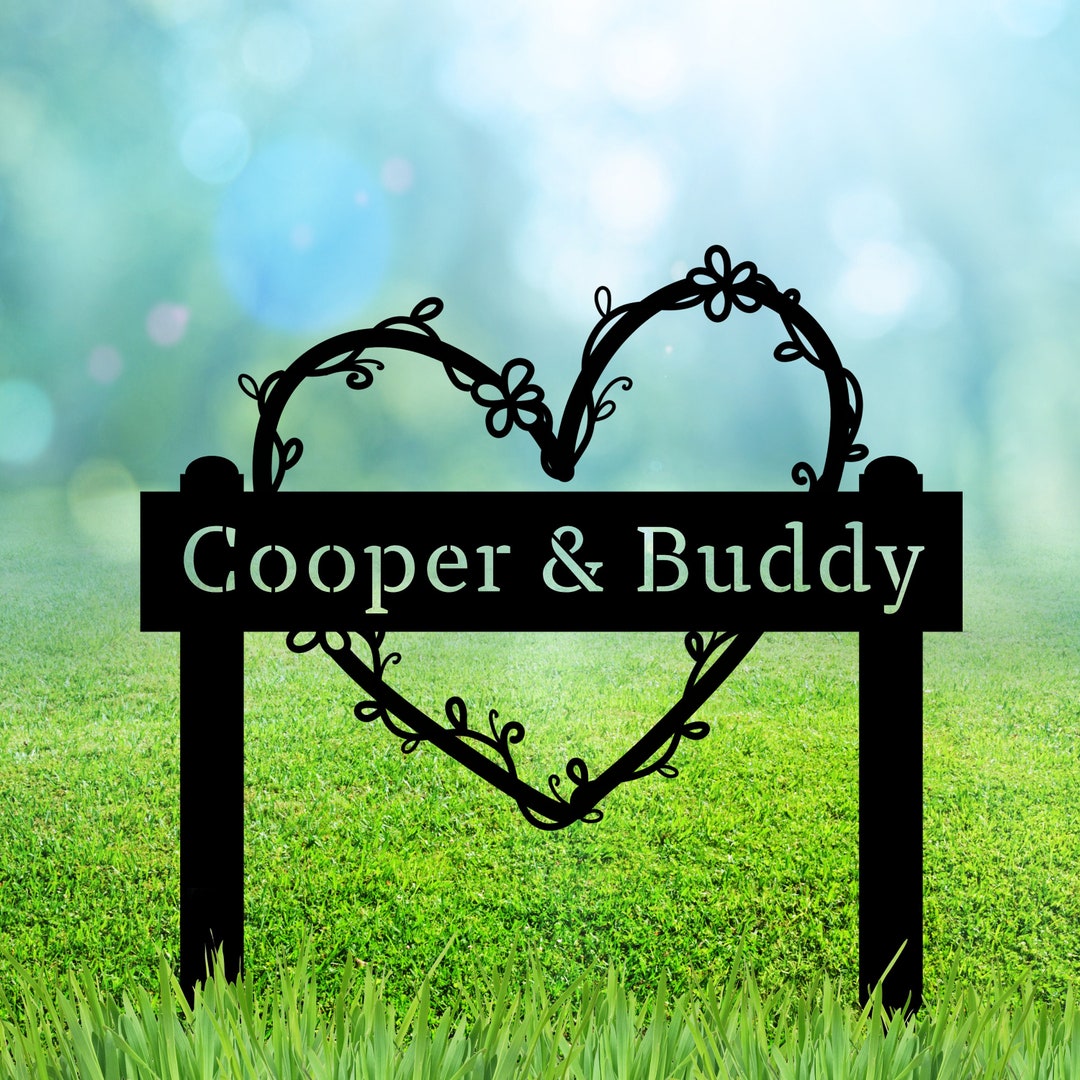Custom Pet Memorial Garden Metal Sign, Pet Bereavement Sign ...