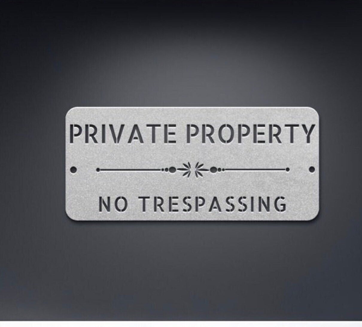 Custom Private Property Sign No Trespassing, Metal Private Property ...