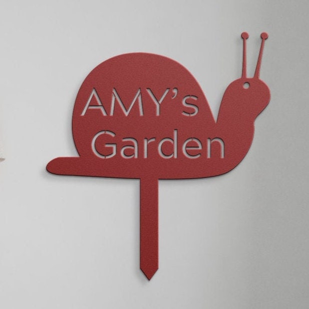 Custom Snail Metal Garden Decor, Personalized Garden Sign, Custom ...