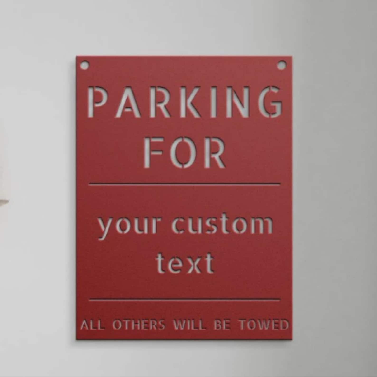 Custom Private Parking Sign, Parking Reserved Sign, Personalized ...