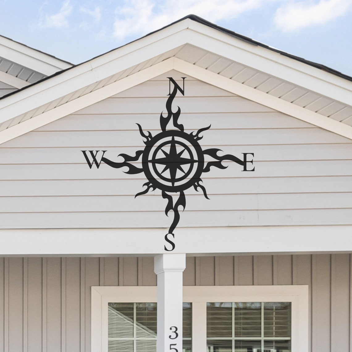 Nautical Compass Wall Art Metal Compass Rose Wall Decor - Etsy