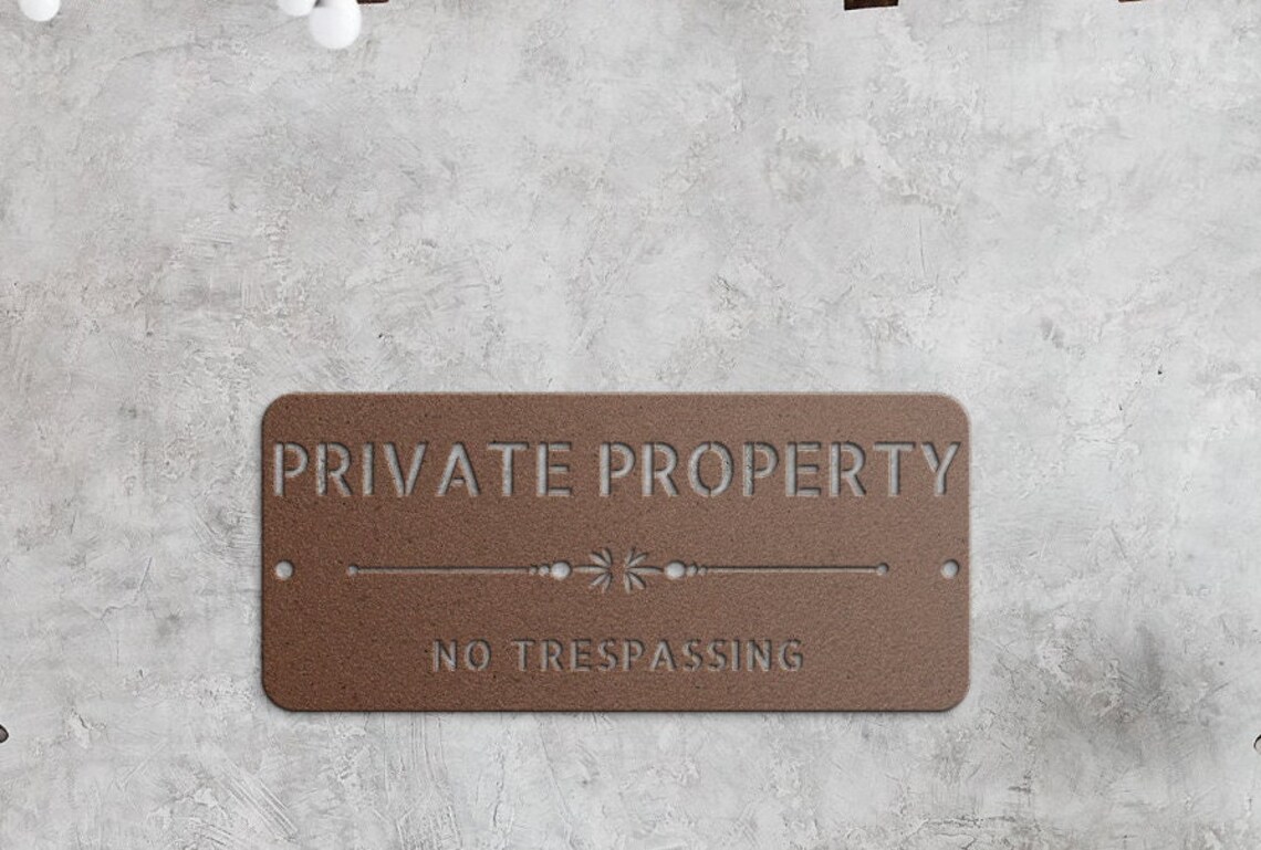 Custom Private Property Sign No Trespassing Metal Private - Etsy