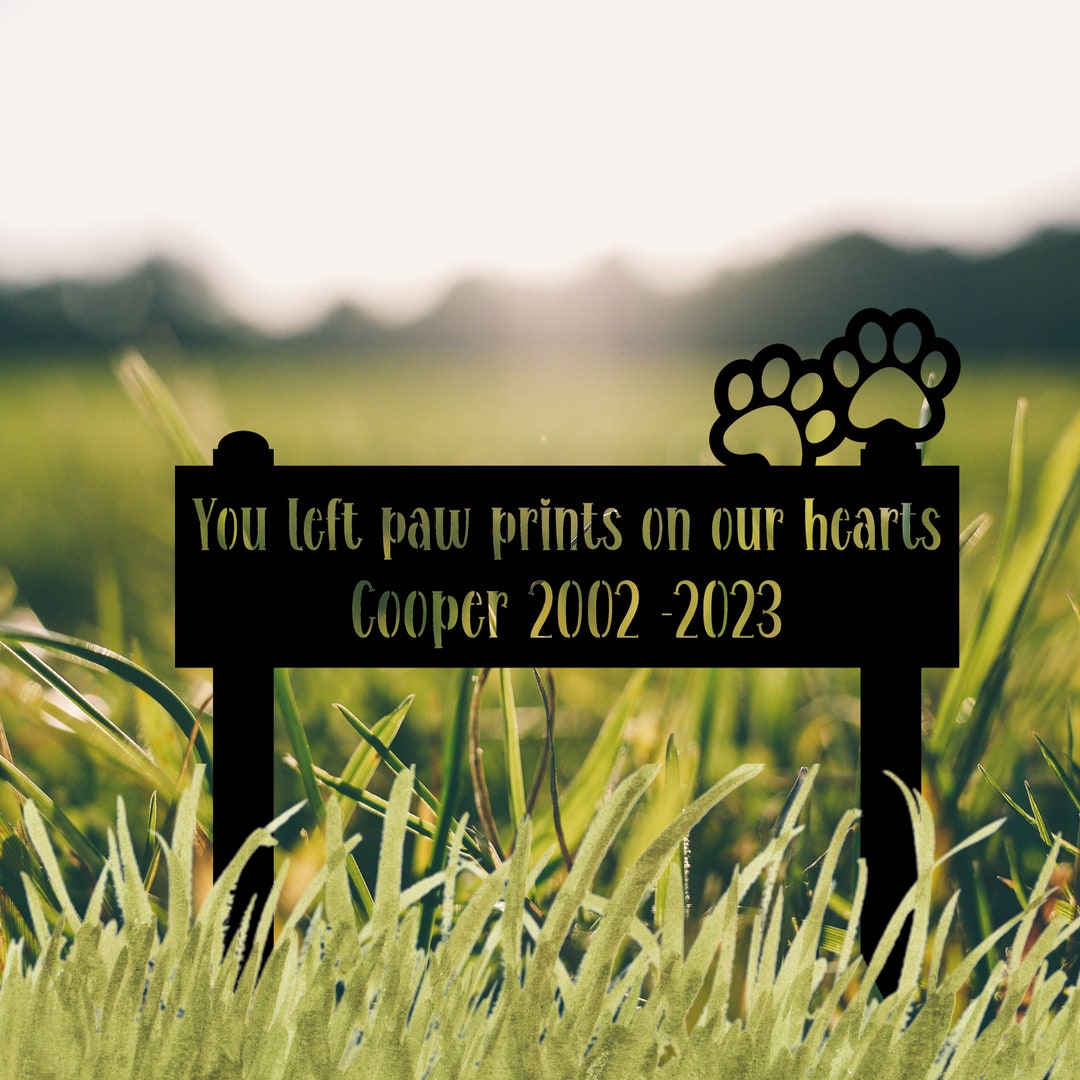 Custom Pet Memorial Garden Metal Sign, Pet Bereavement Sign ...