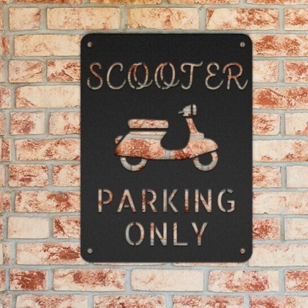 Scooter Parking Sign, Scooter Parking Plaque, Gift for Scooter Riders ...