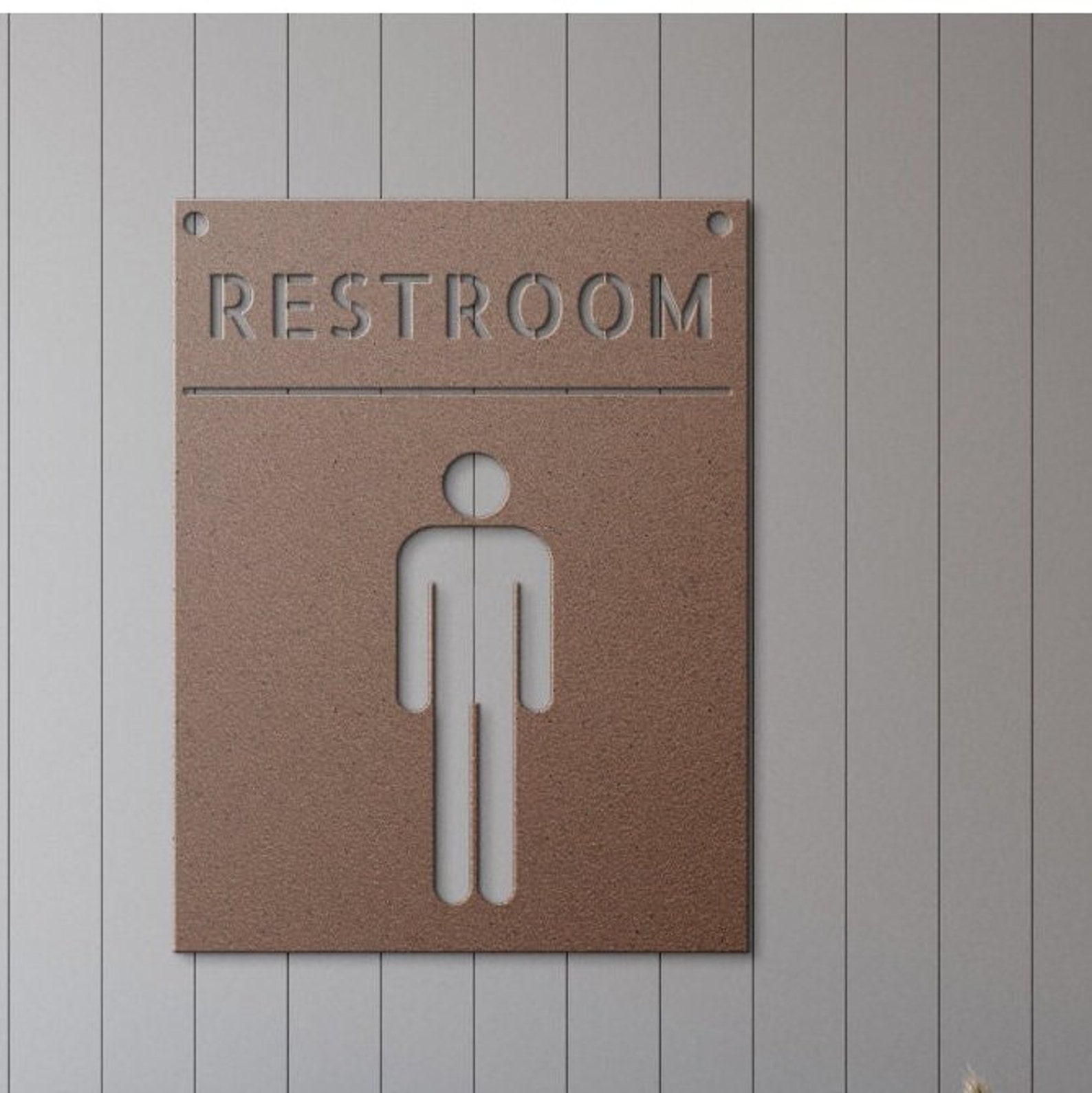 Metal Bathroom Sign Restroom Sign Bathroom Door Sign - Etsy