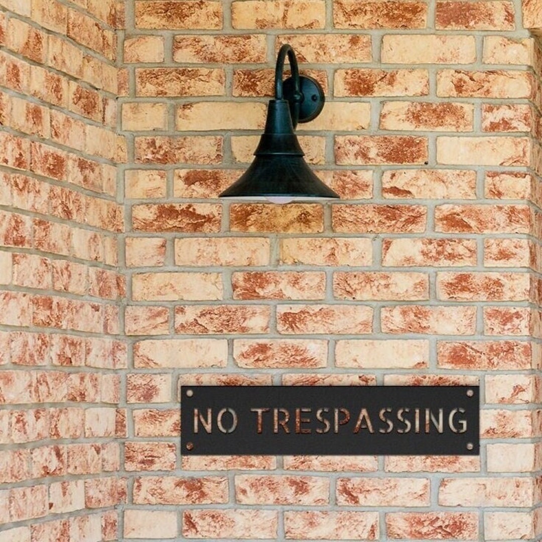 Custom No Trespassing Sign, Metal Private Property Sign, Personalized ...