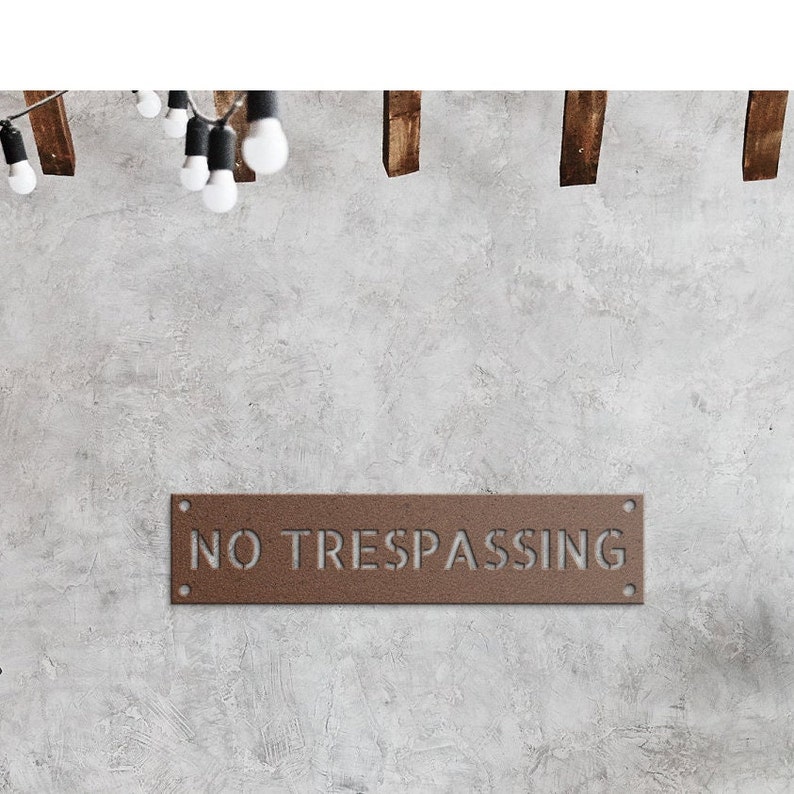 Custom No Trespassing Sign Metal Private Property Sign - Etsy