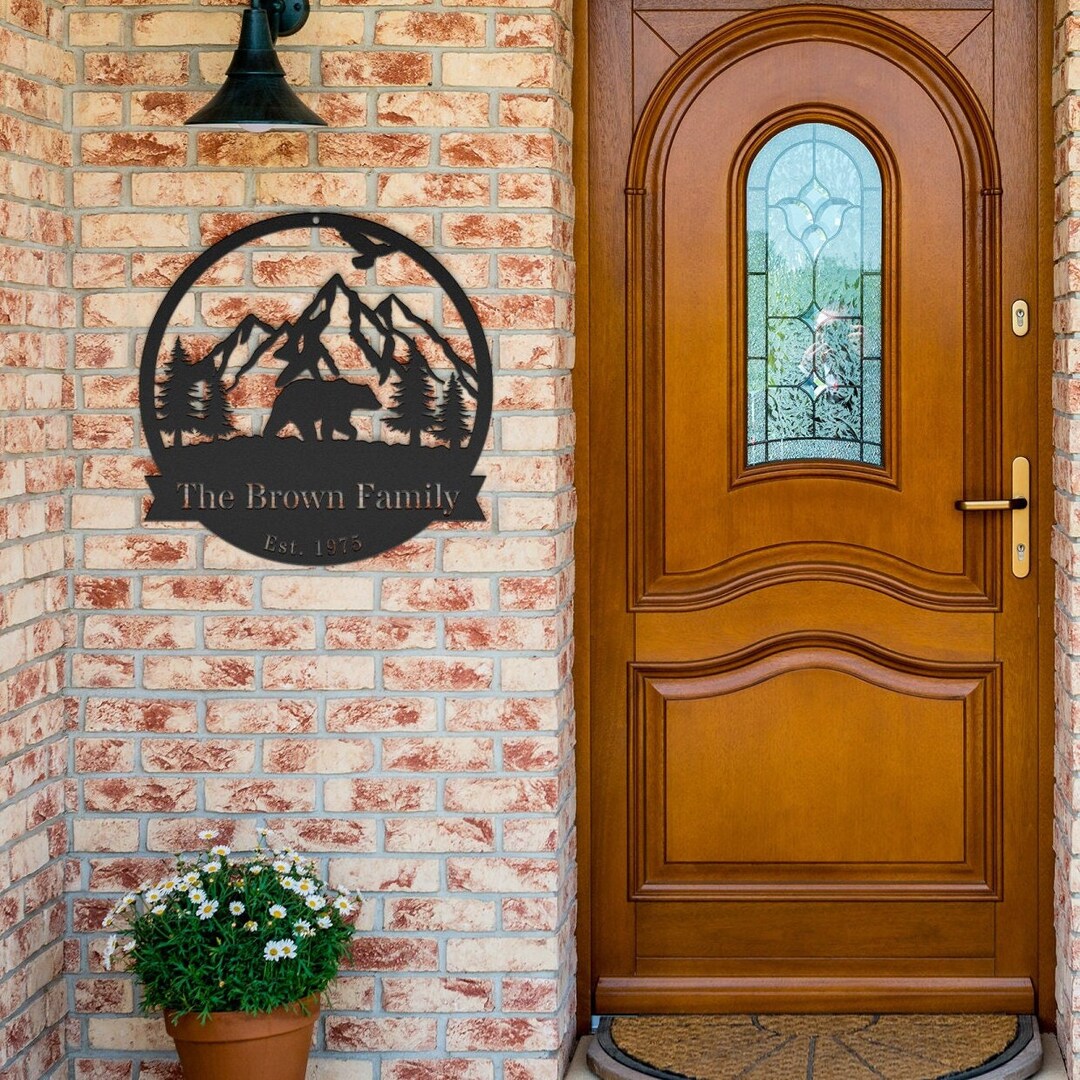 Personalized Metal Cabin Sign, Mountain Home Metal Sign, Outdoor Cabin ...