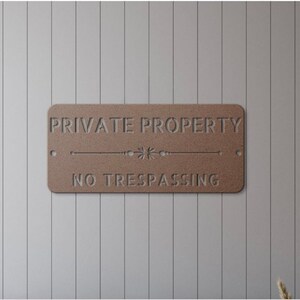 Custom Private Property Sign No Trespassing, Metal Private Property ...