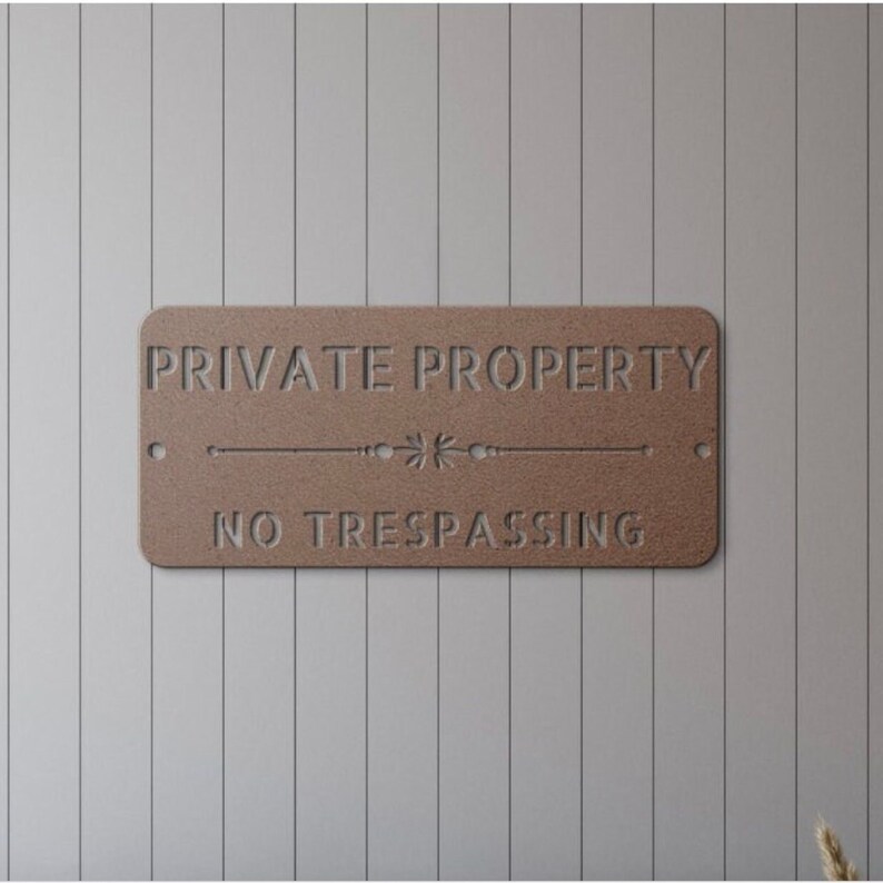 Custom Private Property Sign No Trespassing Metal Private Property