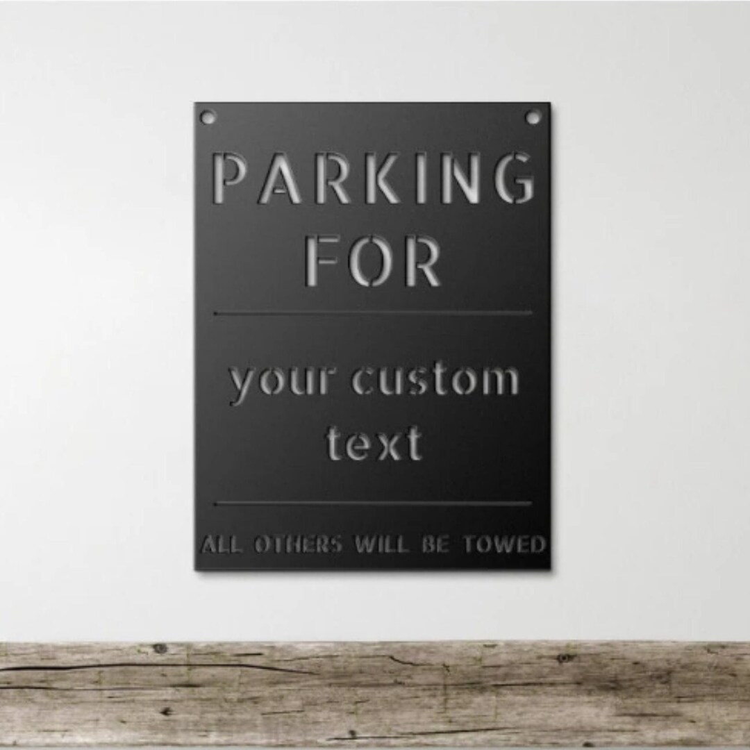 Custom Private Parking Sign, Parking Reserved Sign, Personalized ...