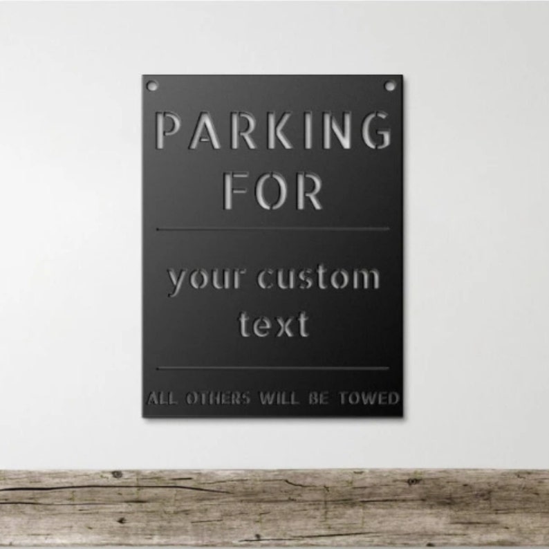 Custom Private Parking Sign Parking Reserved Sign - Etsy