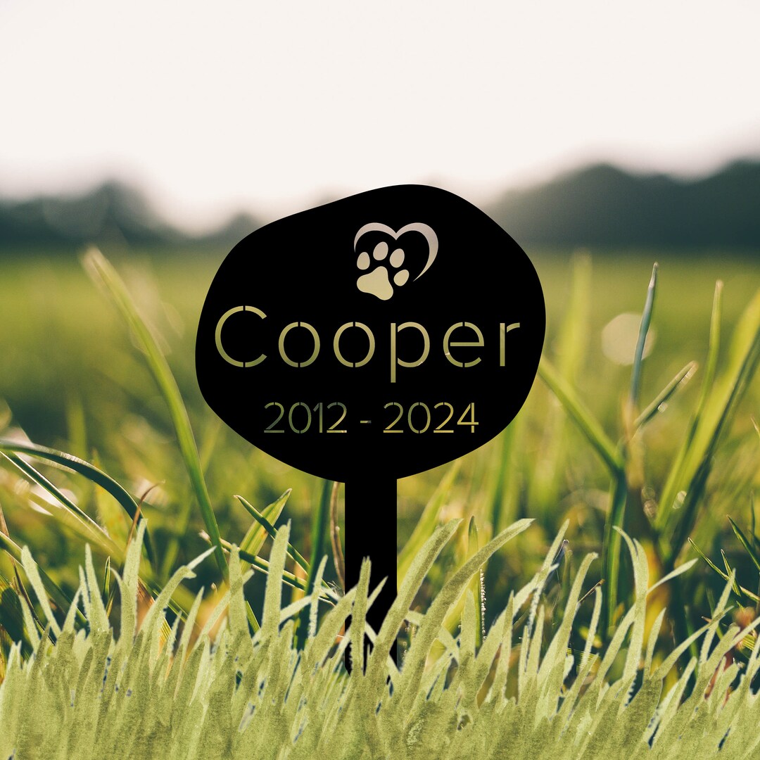 Custom Pet Memorial Garden Metal Sign, Pet Bereavement Sign ...