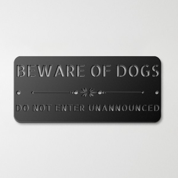 Personalized Beware of Dogs Sign - Etsy