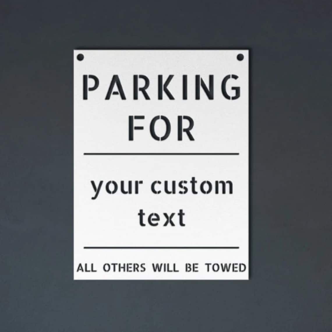 Custom Private Parking Sign, Parking Reserved Sign, Personalized ...