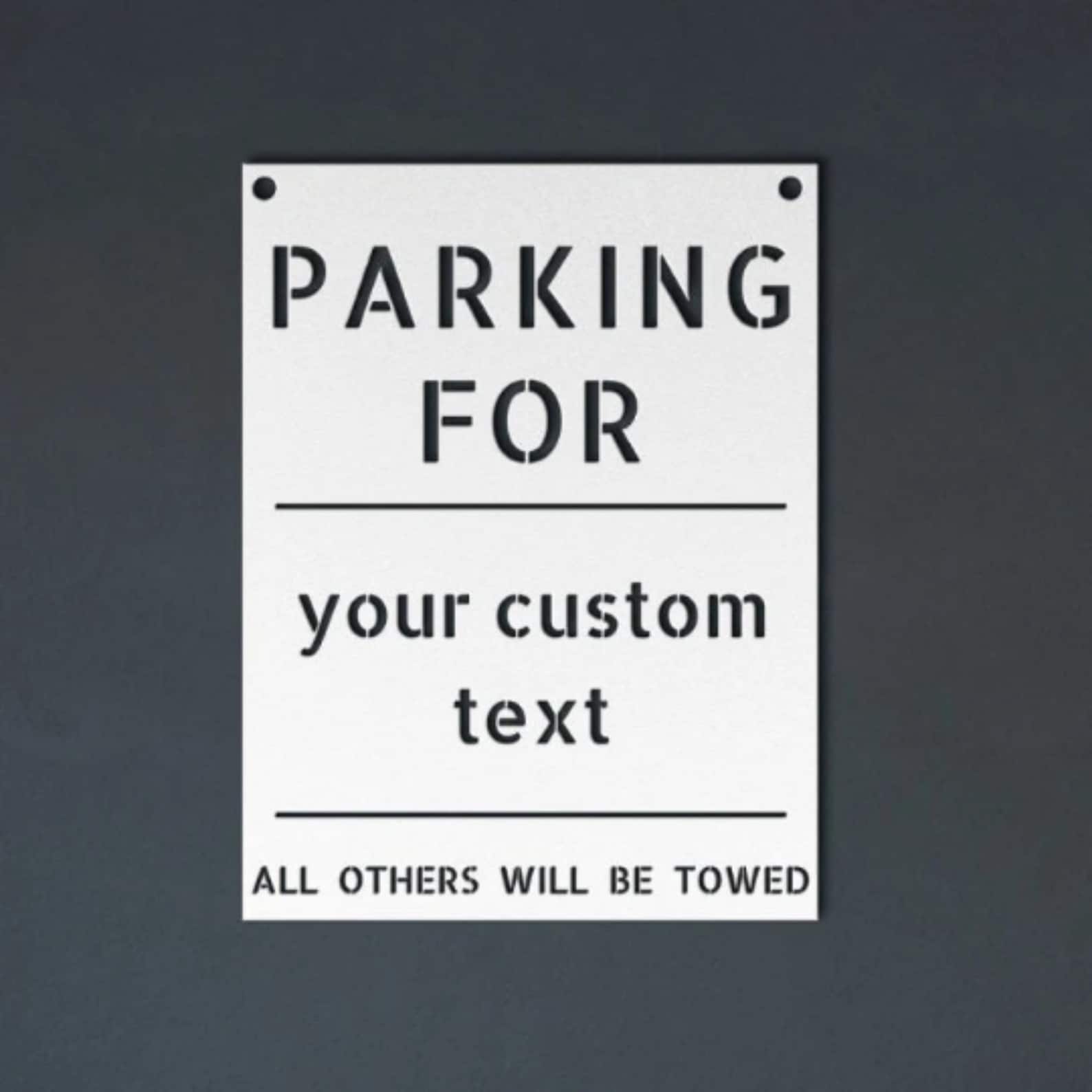 Custom Private Parking Sign, Parking Reserved Sign, Personalized ...