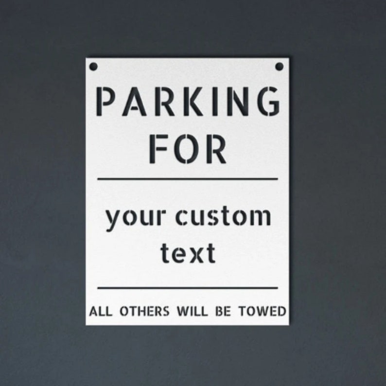 Custom Private Parking Sign, Parking Reserved Sign, Personalized ...